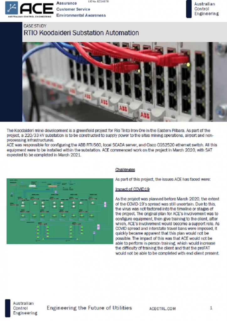Case Studies - Australian Control Engineering Pty Ltd